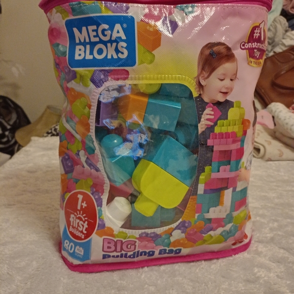 Toys | Mega Bloks First Builders Big Building Pink Bag 6 Pieces | Poshmark